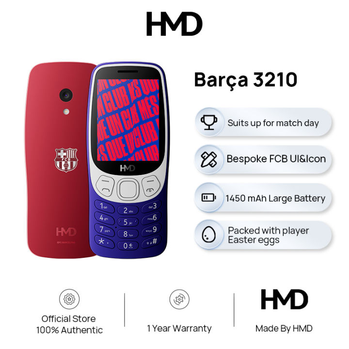 【2025 New】HMD Barça 3210 Iconic FCB Design Bespoke UI and Classic Snake ...