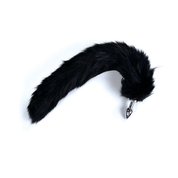 SM High Quality Fox Tail Plug Metal Stainless Steel Butt Plug Adult ...