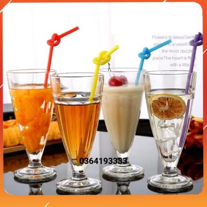 Ly Sinh Tố Thủy Tinh DeliGlass Ngấn 300ml 6 chiếc | Lazada.vn