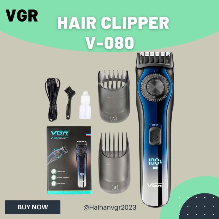 VGR ปัตตาเลี่ยนตัดผม รุ่น V-080 ปัตตาเลี่ยนตัดผม ไร้สาย ปัตตาเลื่ยนตัด ...