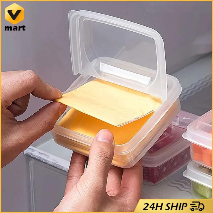 Flip-top Butter Block Cheese Slice Storage Box Portable Refrigerator ...