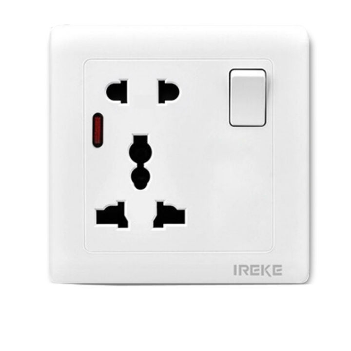 Wall Power socket panel 13A International standard Universal 5 Hole ...
