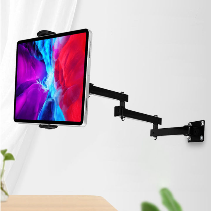 Wall Mount Tablet Stand Long Arm Stretchable Cell Phone Wall Holder ...