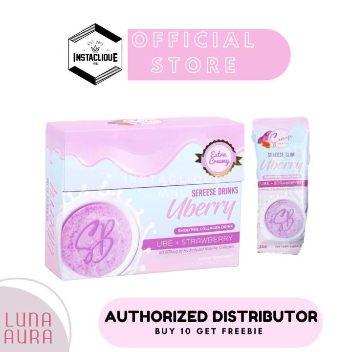 Sereese Slim Uberry Ube + Strawberry Smoothie Collagen Drink [1 Sachet ...