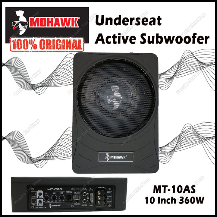 100% ORIGINAL MOHAWK MT Series 8 / 10 Inch Active Subwoofer Kereta ...