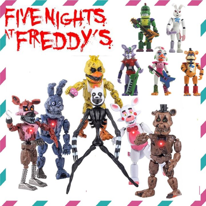 19 Cm FNAF Five Nights at Freddy's Action Figures Nightmare Freddy ...