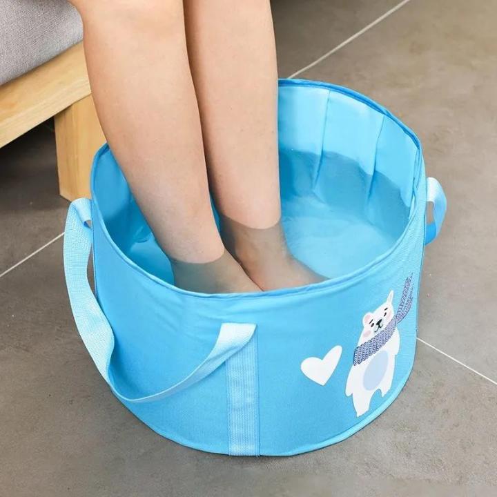 Foldable Collapsible Bucket For Soaking Feet Portable Travel Foot Bath ...