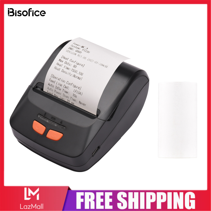 Bisofice Máy In Hóa Đơn Máy In Nhiệt Di Động 58Mm Cầm Tay In Vé Hóa Đơn Mini BT Không Dây Tương ...