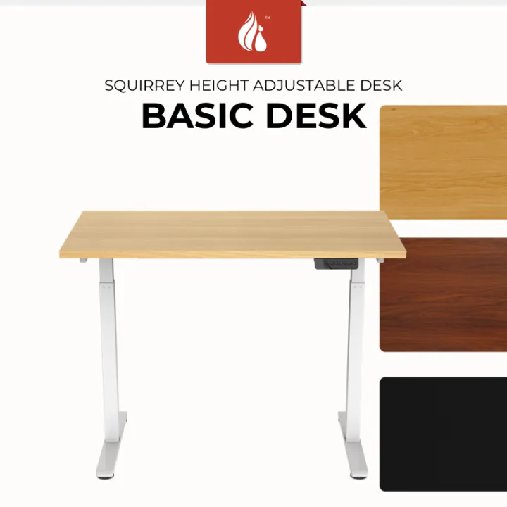 Squirrey Electric Height Adjustable Office Desk Basic Series [Custom Frame/Tabletop, Warranty ...