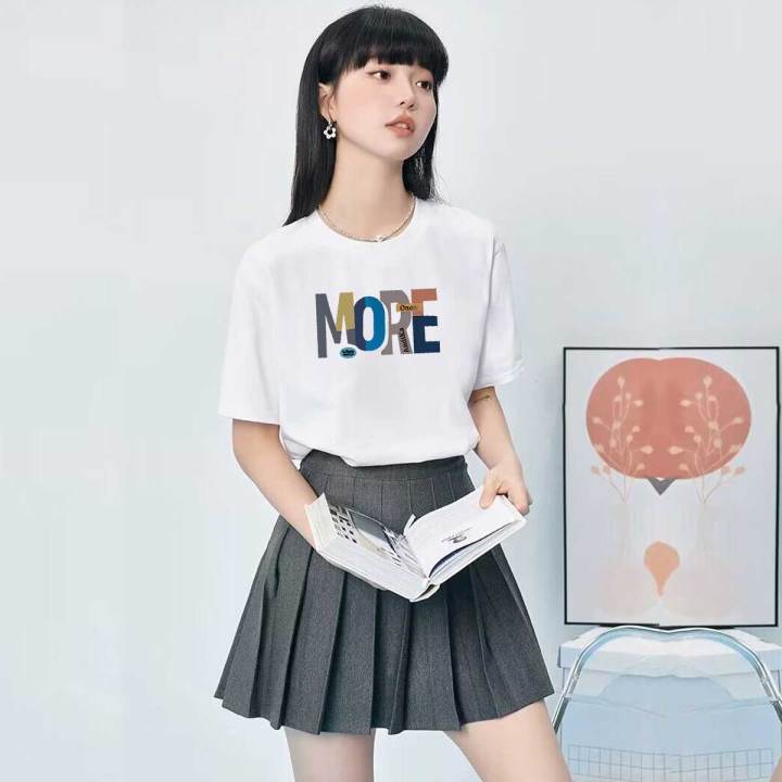 🤍BK-777 🤍* แฟชั่นเสื้อยืดราคาถูก เสื้อแขนสั้นสไตล์เกาหลี คอกลม ผ้านิ่ม ...