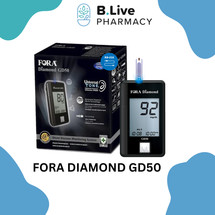 FORA DIAMOND GD50 BLOOD GLUCOSE MONITOR | Lazada