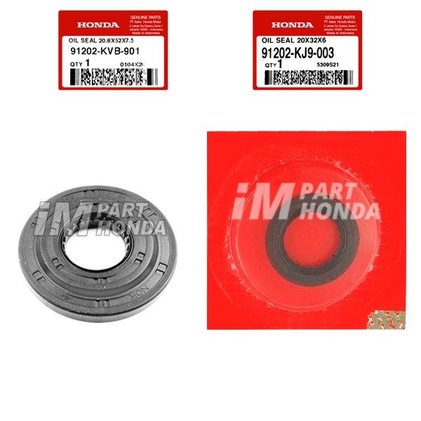 91202-KVB-901 91202-KJ9-003 Seal Kruk As Kiri 20.8X52X7.5 & Seal As ...