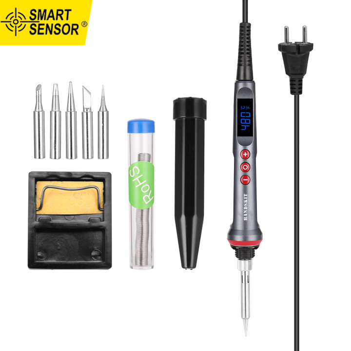 Smart Sensor HANDSKIT 90W LED Digital Soldering Iron Set Adjustable ...