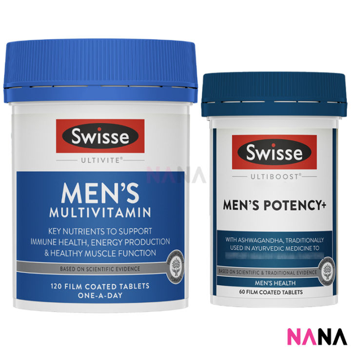 Swisse Men's Charisma Pack (Men's Multivitamin + Men's Potency+) 120 + 60 Capsules | Lazada PH