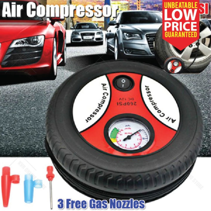 Portable 12V car mini tire Auto Car Electric Tire Inflator Pump Air ...