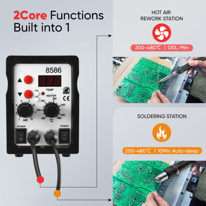 2 In 1 Hot Air Soldering Station700W Soldering Iron Station And Rework ...