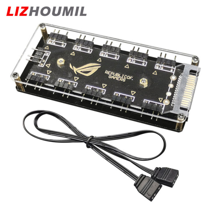 HOME Fan Hub With 5V ARGB Motherboard Sync Extension Cords SATA Power ...
