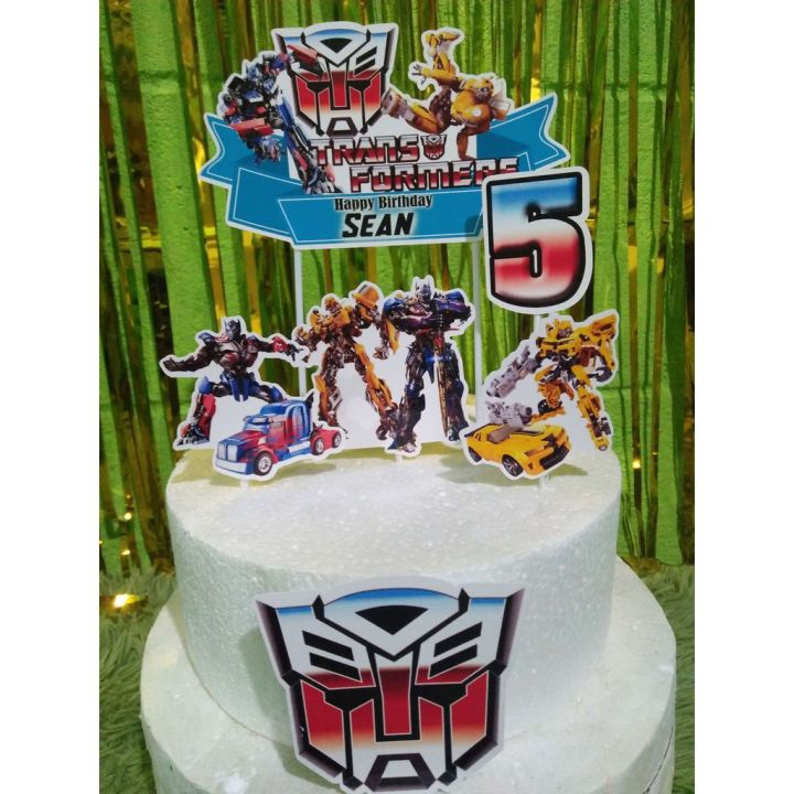 TRANSFORMER THEME (BUMBLEBEE & OPTIMUS PRIME) CAKE TOPPER | Lazada PH