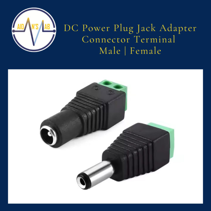 DC Power Plug Jack Adapter Connector Terminal | Male | Female | Aidans ...