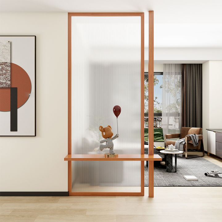 Solid wood frame glass door wall partition screen customization ...