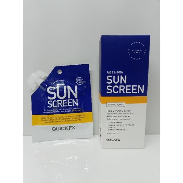 【COD】rhqqf3z QUICKFX Face body Sunscreen SPF50 | Lazada PH