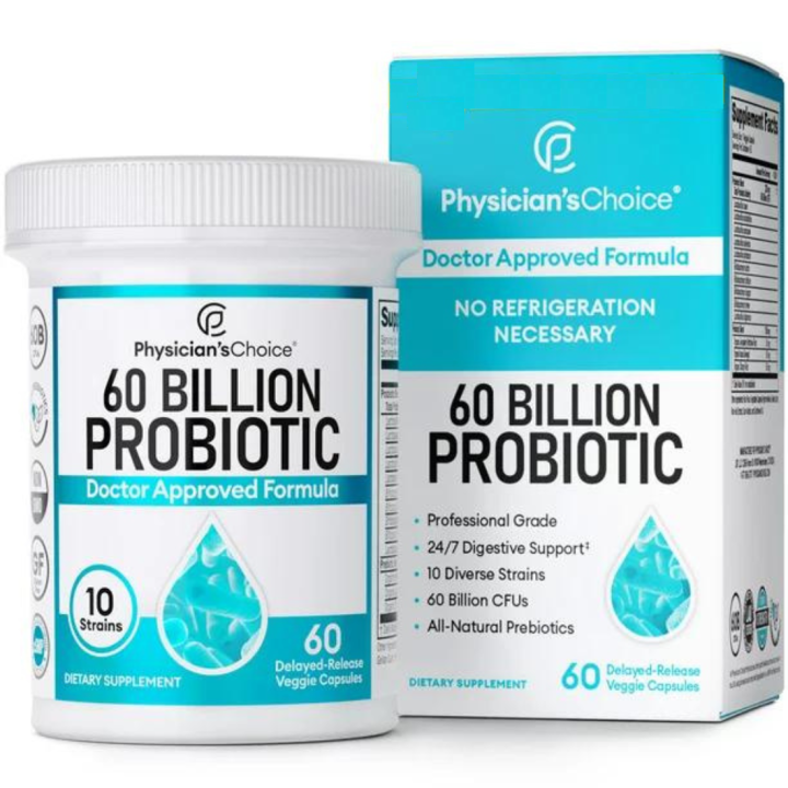 Physician's Choice 60 Billion Probiotic Doctor Approved Formula 60 ...