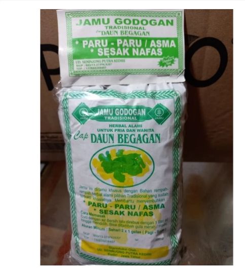 jamu godog tradisional herbal paru paru sesak napas asma cap daun ...