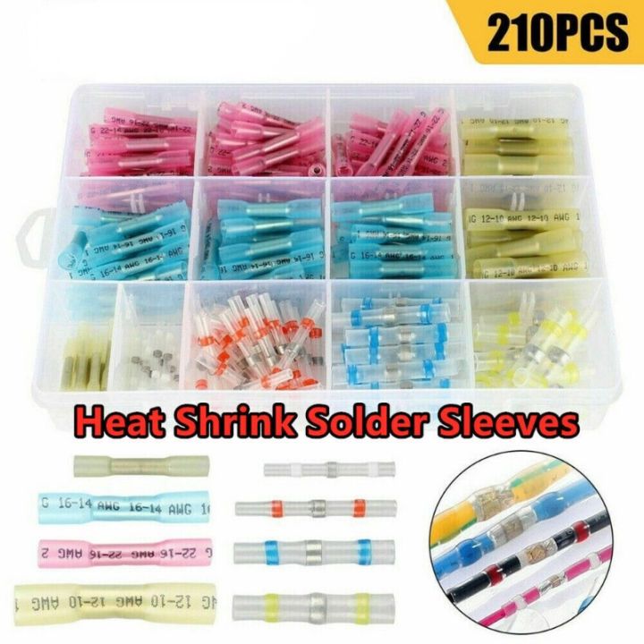 50/100/400 PCS Waterproof Solder Seal Heat Shrink Wire Butt Terminal ...