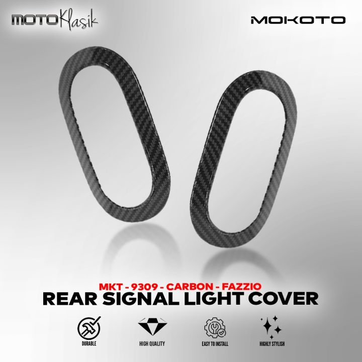 MOKOTO YAMAHA MIO FAZZIO REAR TURN SIGNAL LIGHT COVER GLOSSY HYDRO-DIP ...