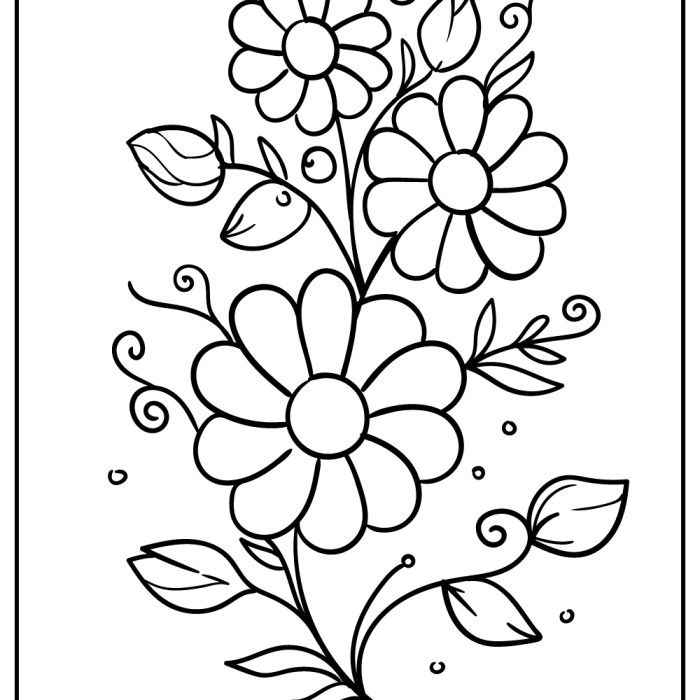 10 LEMBAR kertas mewarnai, GAMBAR MEWARNAI tema BUNGA | Lazada Indonesia