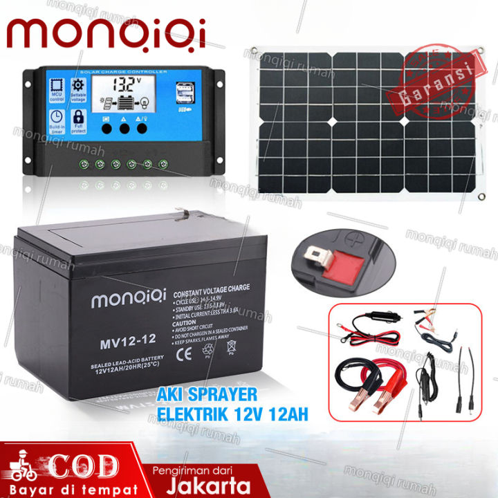 100W SET SOLAR PANEL PANEL SURYA PEMBANGKIT LISTRIK TENAGA SURYA 60W ...
