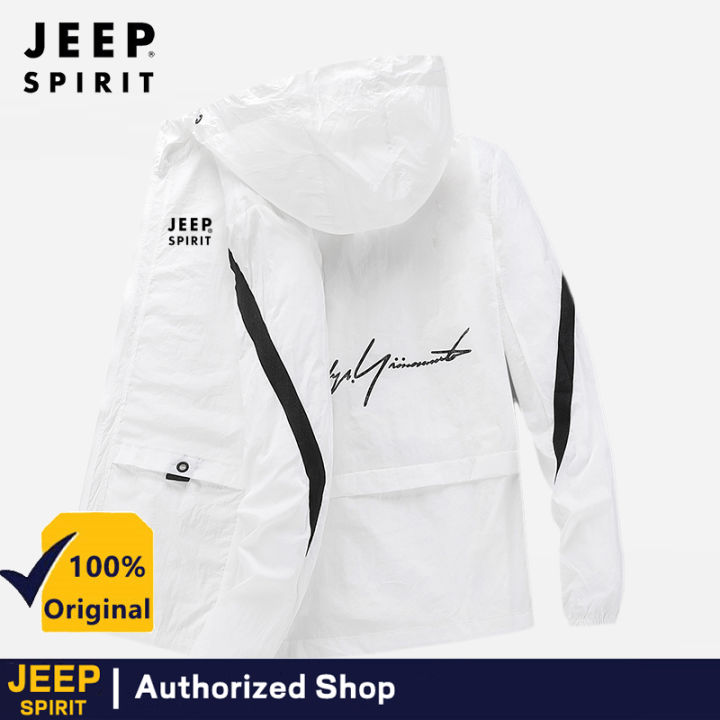 JEEP SPIRIT เสื้อแจ็กเก็ตแบบเบาสำหรับเดินป่ากลางแจ้งผู้ชายเสื้อแจ็คเก็ต ...