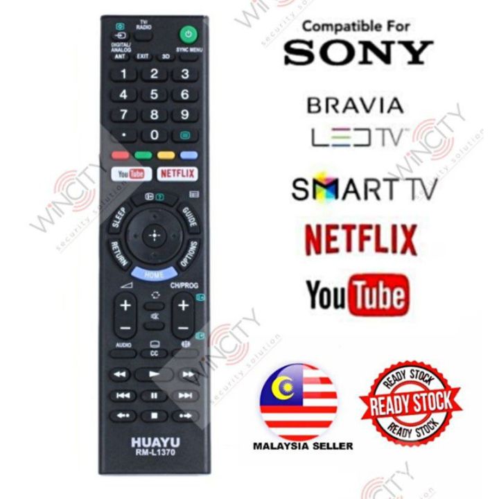 Wss Sony Bravia LED LCD SMART TV รีโมตคอนโทรล RM-1370 พร้อมรีโมทสมาร์ททีวี | Lazada.co.th