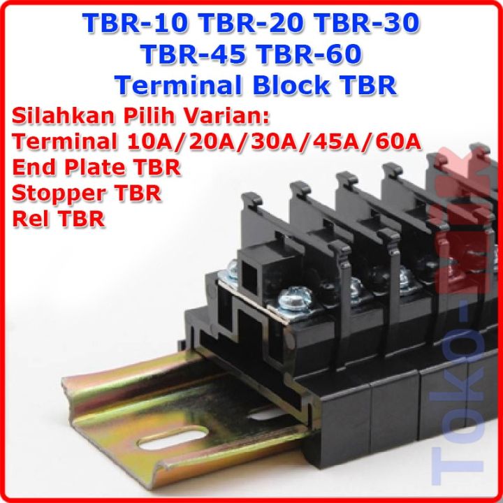 TERMINAL BLOK BLOCK TBR TBR-10 TBR-20 TBR-30 TBR-45 TBR-60 DIN RAIL ...