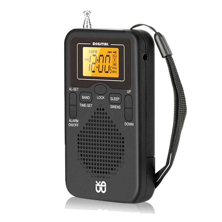 Sunshineyou-Portable Radio Mini AM FM Weather Radio Pocket Radio LCD ...