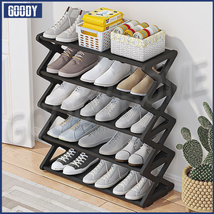 Goody 5-Layer Shoe Rack Organizer Stockable Shoes Organizer Storage Stand For Home Entryway Dorm ...