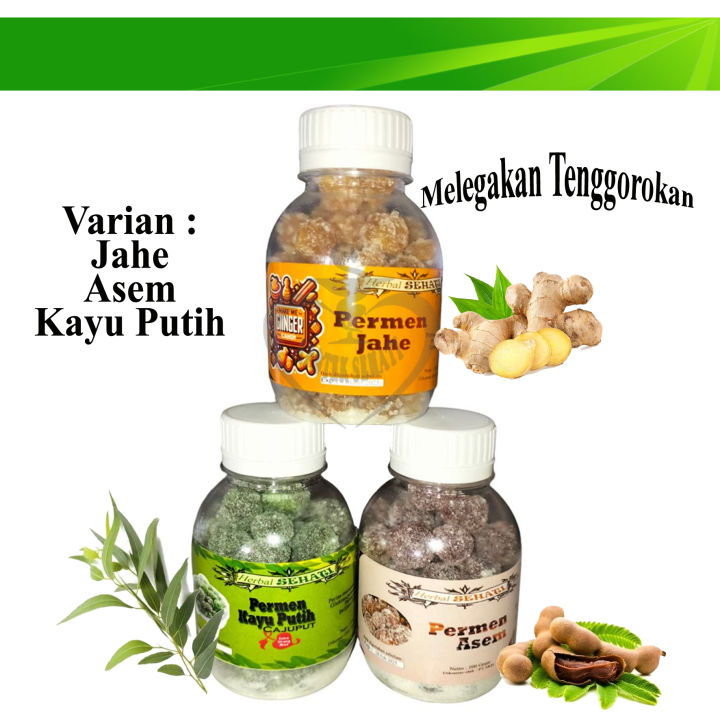 Permen Sehati Kayu Putih Jahe Asem Candy Herbal Melegakan Tenggorokan ...