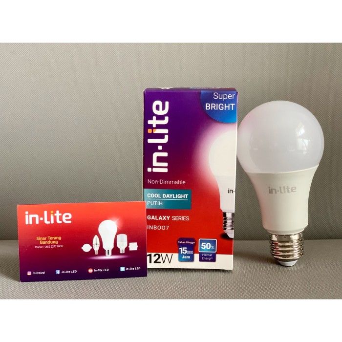 LAMPU LED BULB INLITE 12W 12 WATT - INB007 | Lazada Indonesia