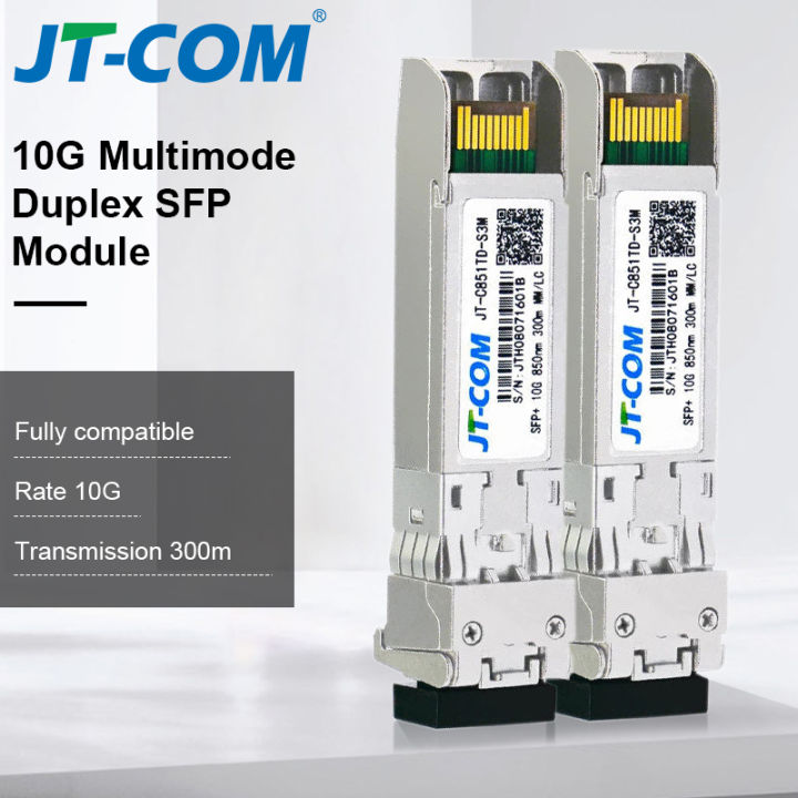 JT-COM 10G SFP+ Duplex LC SFP Module Multimode 850nm 300m SFP-10G-SR ...