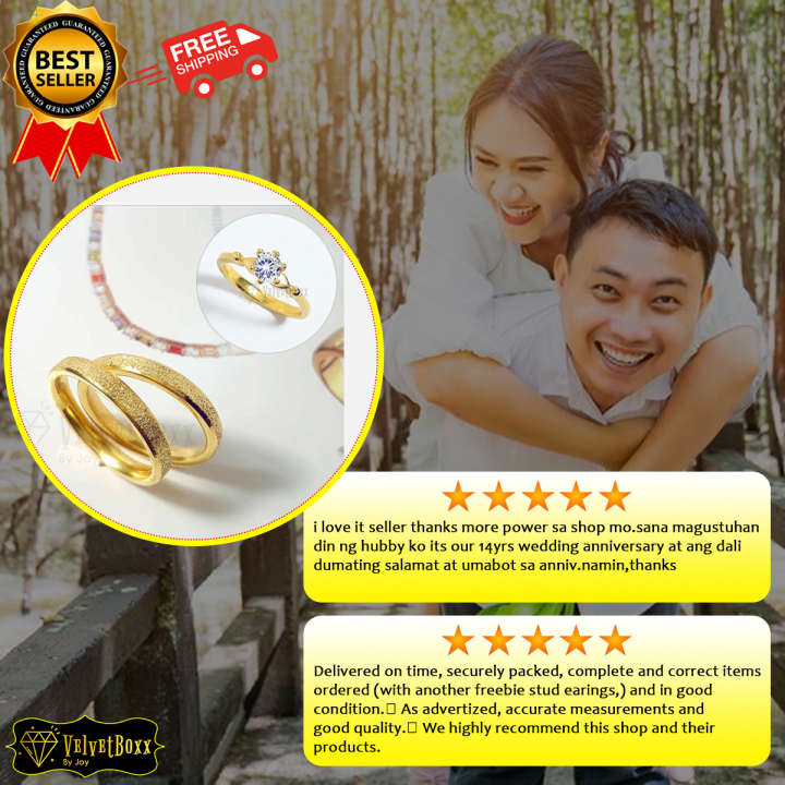 VB 3in1 Elegance Wedding Ring Set | FREE Engagement Ring + FREE Shipping | 316L Stainless Steel ...