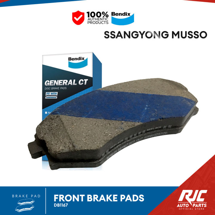 BENDIX BRAKE PAD SSANGYONG MUSSO FRONT DB1167 1set | Lazada PH