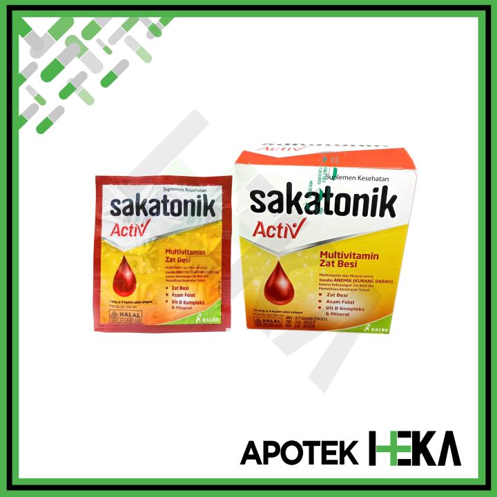 Sakatonik Activ Kaplet Box isi 10x6 Tablet - Zat Besi untuk Anemia ...