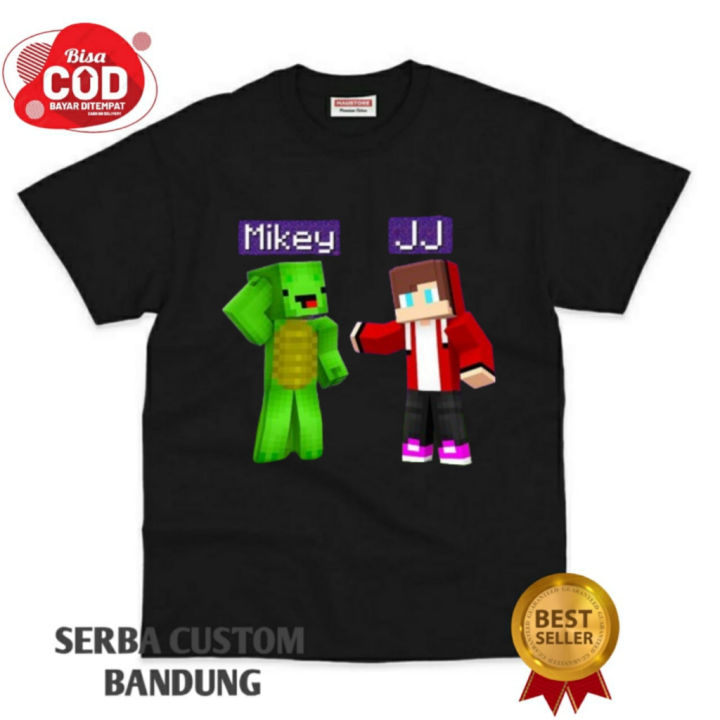 Jj & Mikey Maizen Minecraft Children's Top T-Shirt Premium Material 1 ...