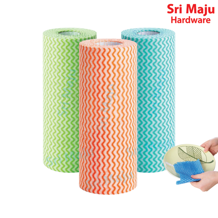 MAJU Washable Kitchen Towel Roll Disposable Dusting Cloth Table Cloth ...