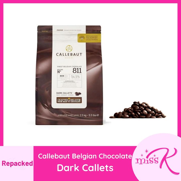 Callebaut 811 Dark Callets Belgian Chocolates | Repacked in 250g ...