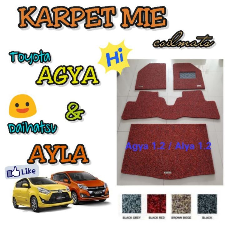 karpet mie bihun coilmats alas mobil agya ayla 1000 cc 1200 cc | Lazada ...