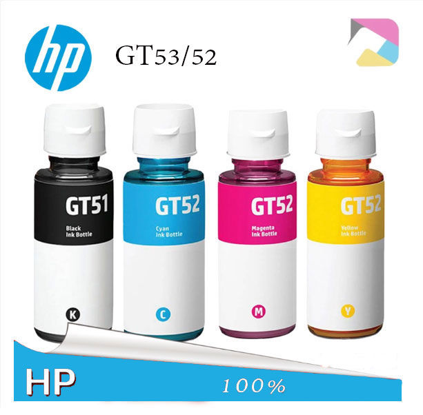 HP GT53 / GT52 Original Ink Bottle (Black/Cyan/Magenta/Yellow ...