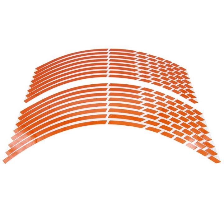 17"18"19"/16pcs Strips Motorcycle Car Wheel Tire Stickers Reflective ...