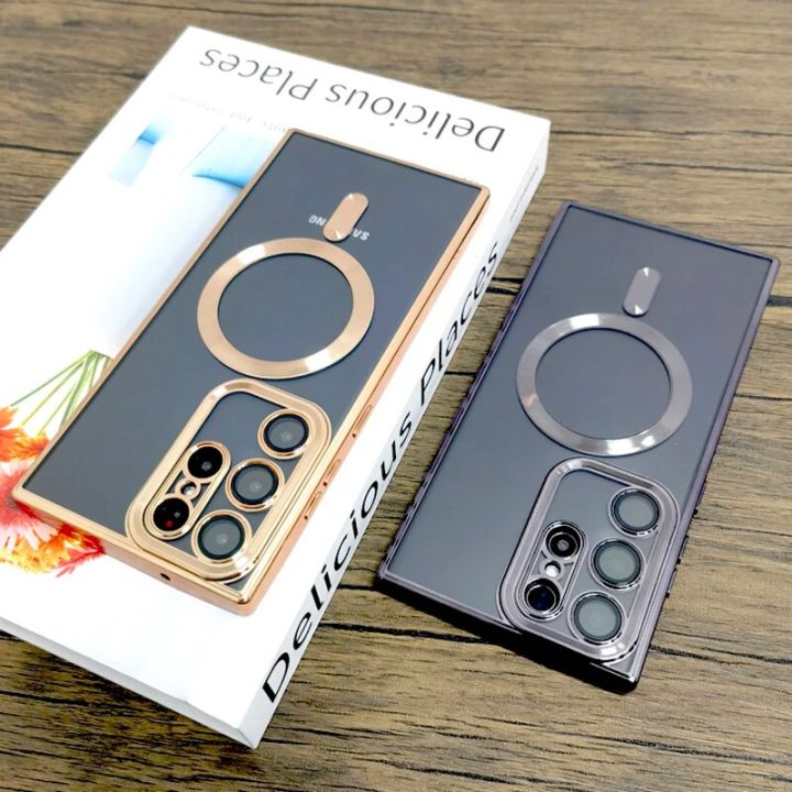 Plating Transparent Soft For Magsafe Case For Samsung Galaxy S23 S22 ...