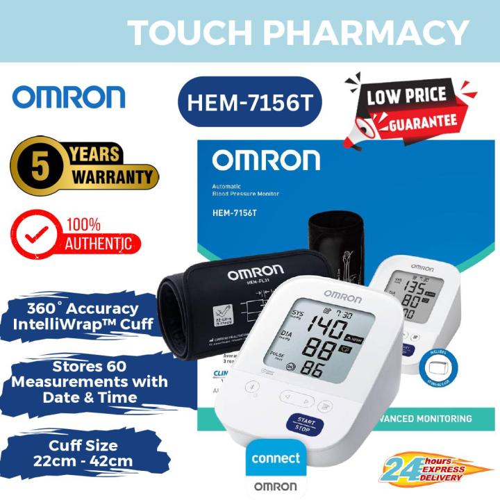 OMRON Automatic Blood Pressure Monitor HEM-7156T (Bluetooth ...